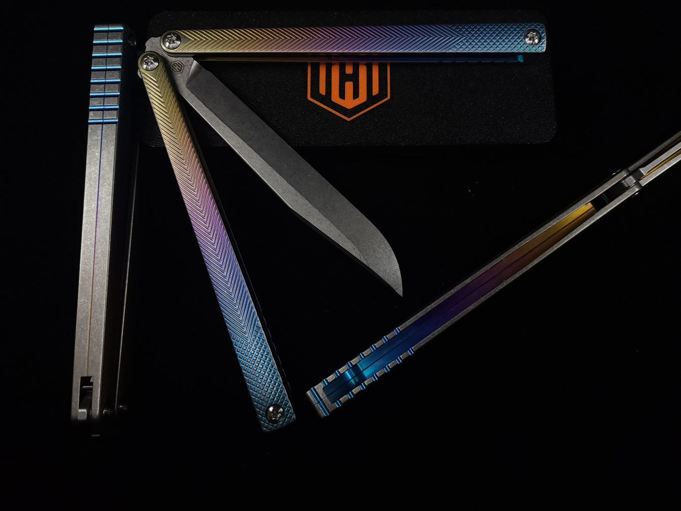 MachineWise Serif Titanium Balisong Live Blade