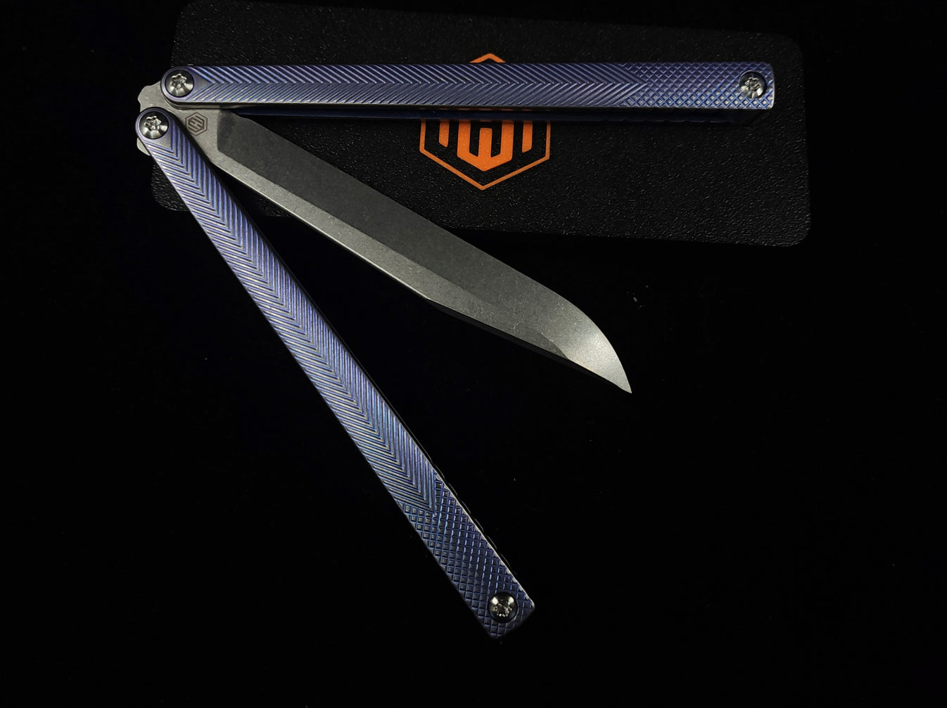 MachineWise Serif Titanium Balisong Live Blade