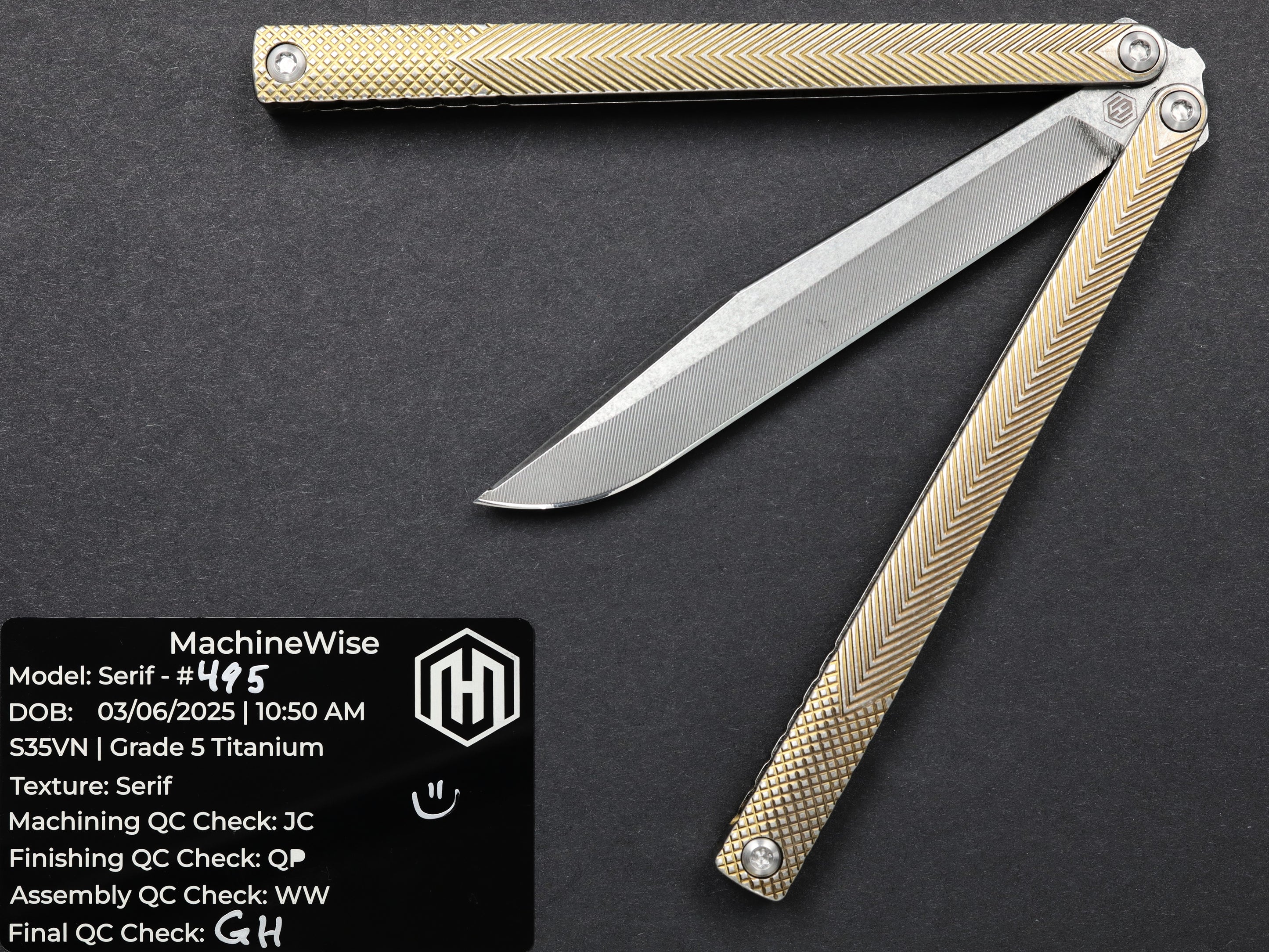 MachineWise Serif Titanium Balisong